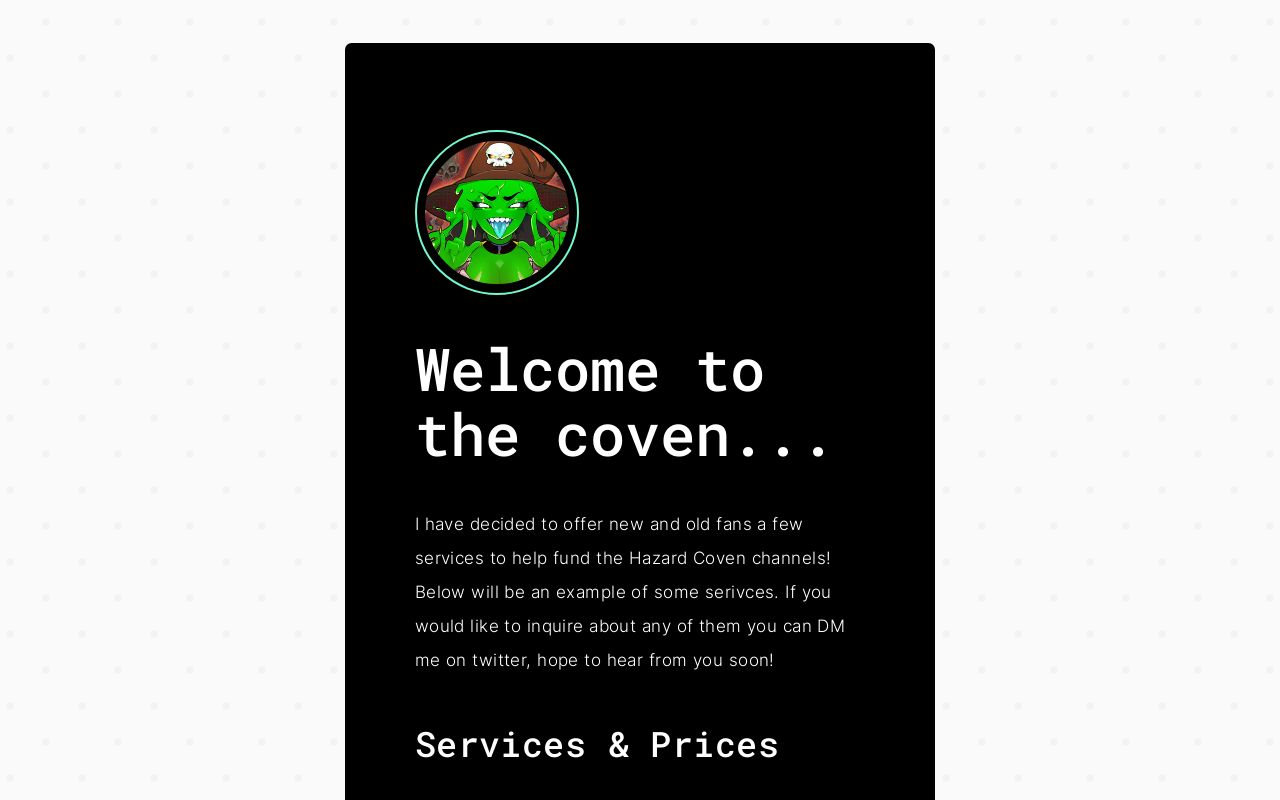 Hazard Coven services